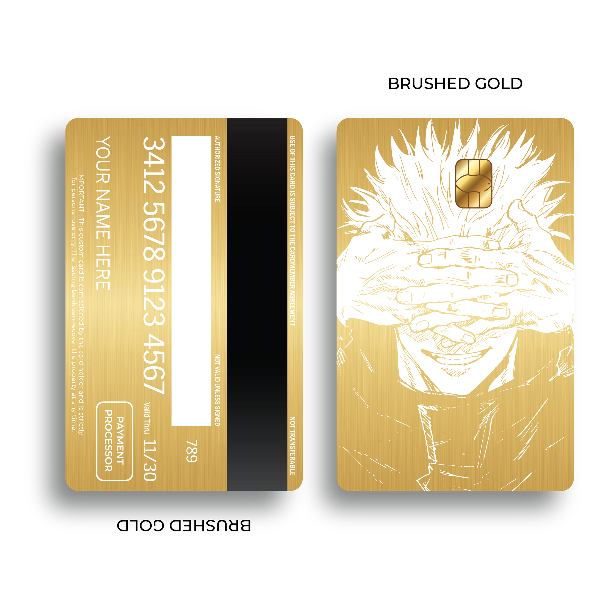 Metal Card Gojo Satoru – Gold Link co