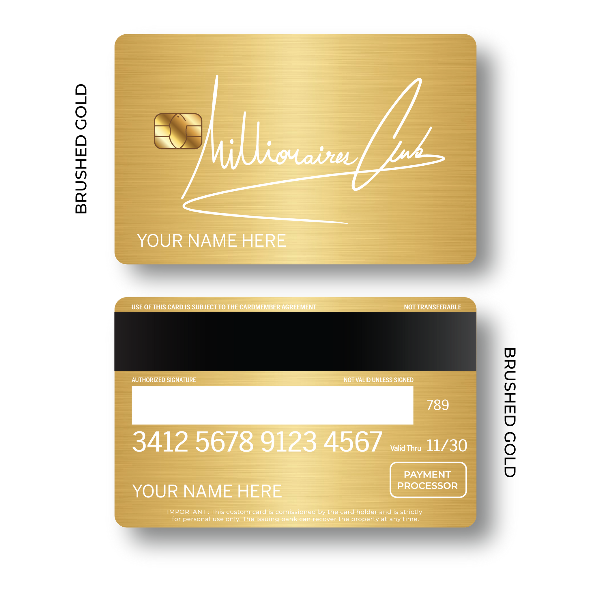 Metal Card Millionaires Club V2 – Gold Link co