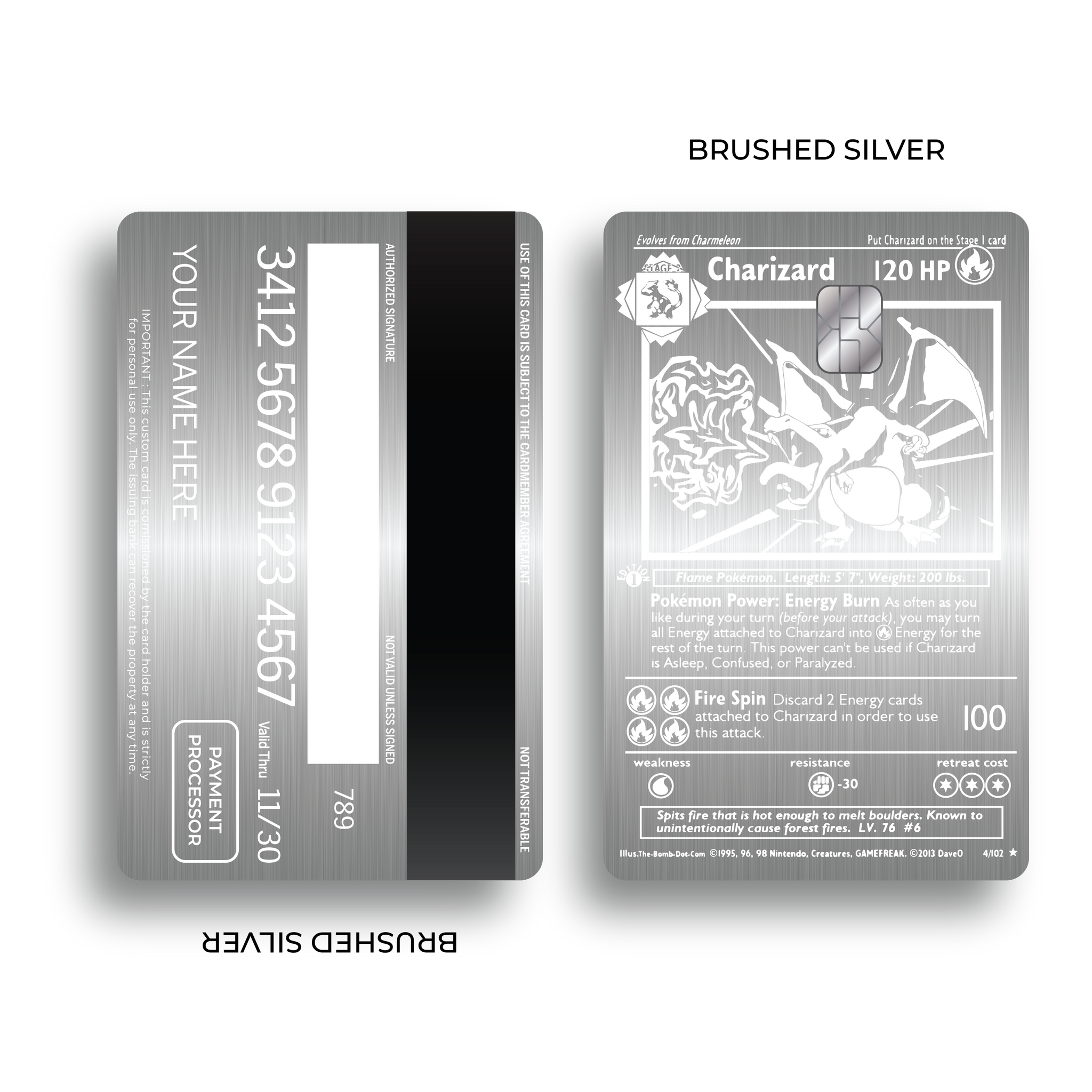 Metal Card Charizard – Gold Link co