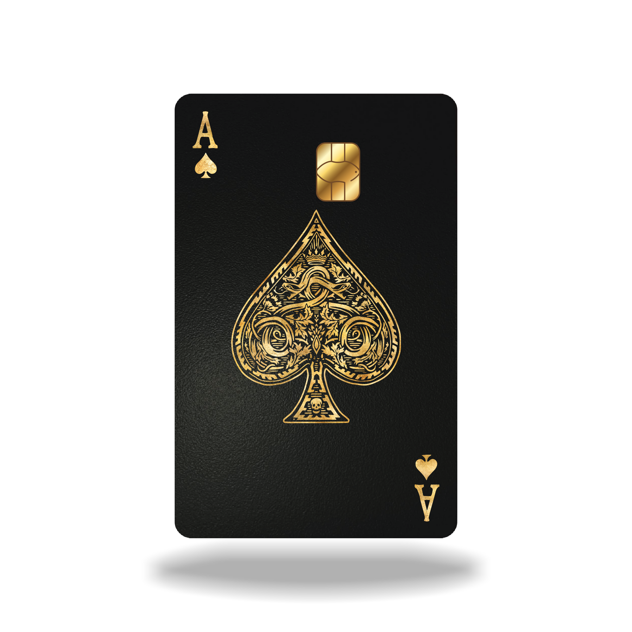 Metal Card Ace of Spades V3 – Gold Link co