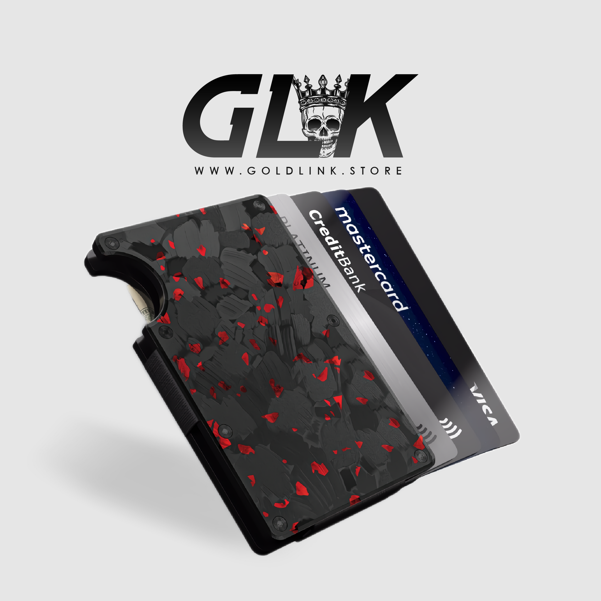 Card Holder Forged Rosso Arancio – Gold Link co